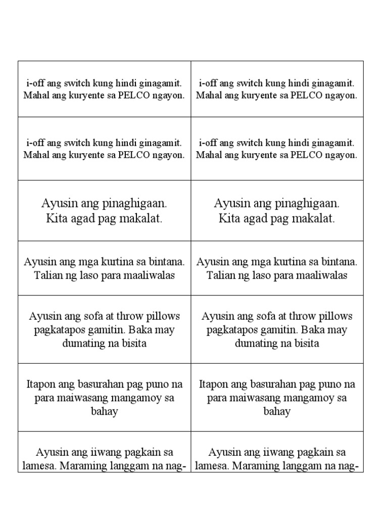 House Rule Sa Bahay | PDF