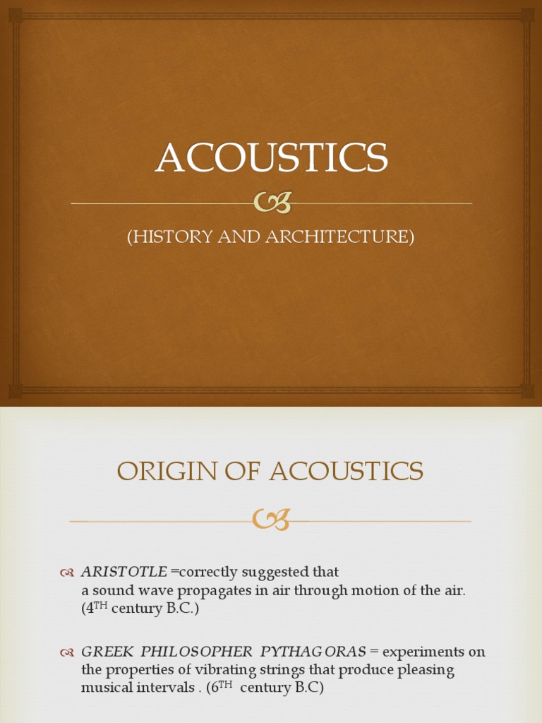 ACOUSTICS | PDF | Acoustics | Sound