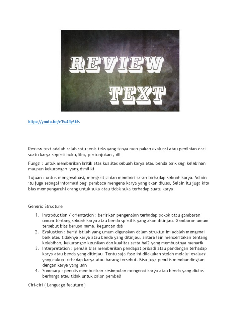 Panduan Menulis Teks Review | PDF