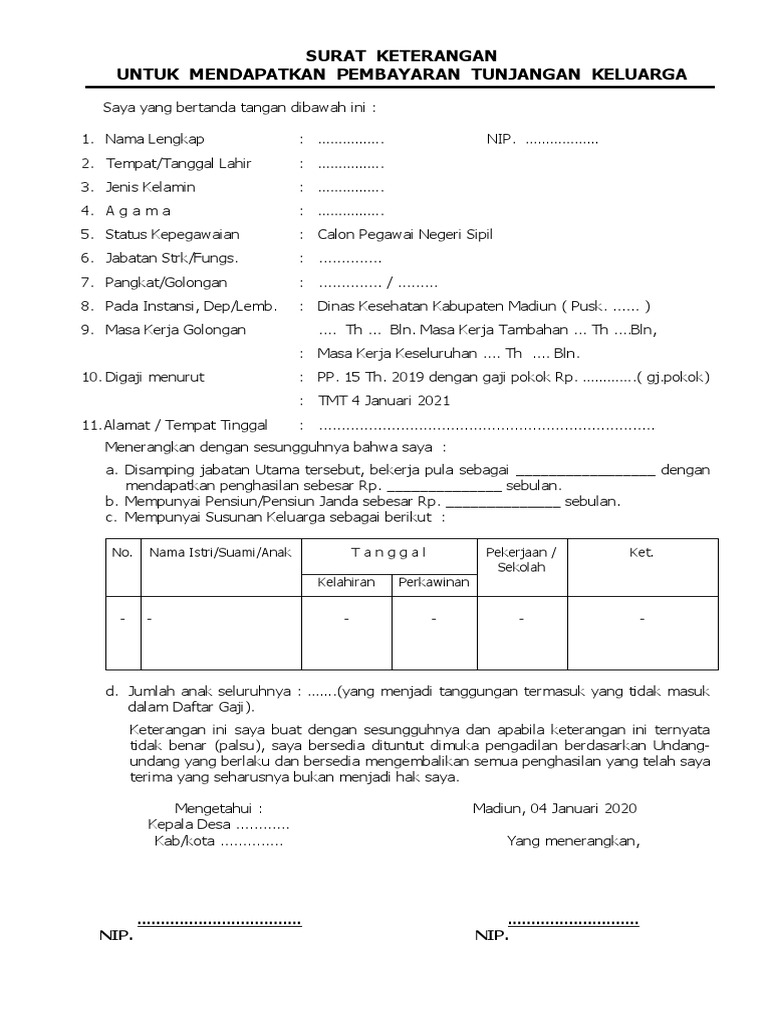 Contoh Model C TH 2021 CPNS | PDF