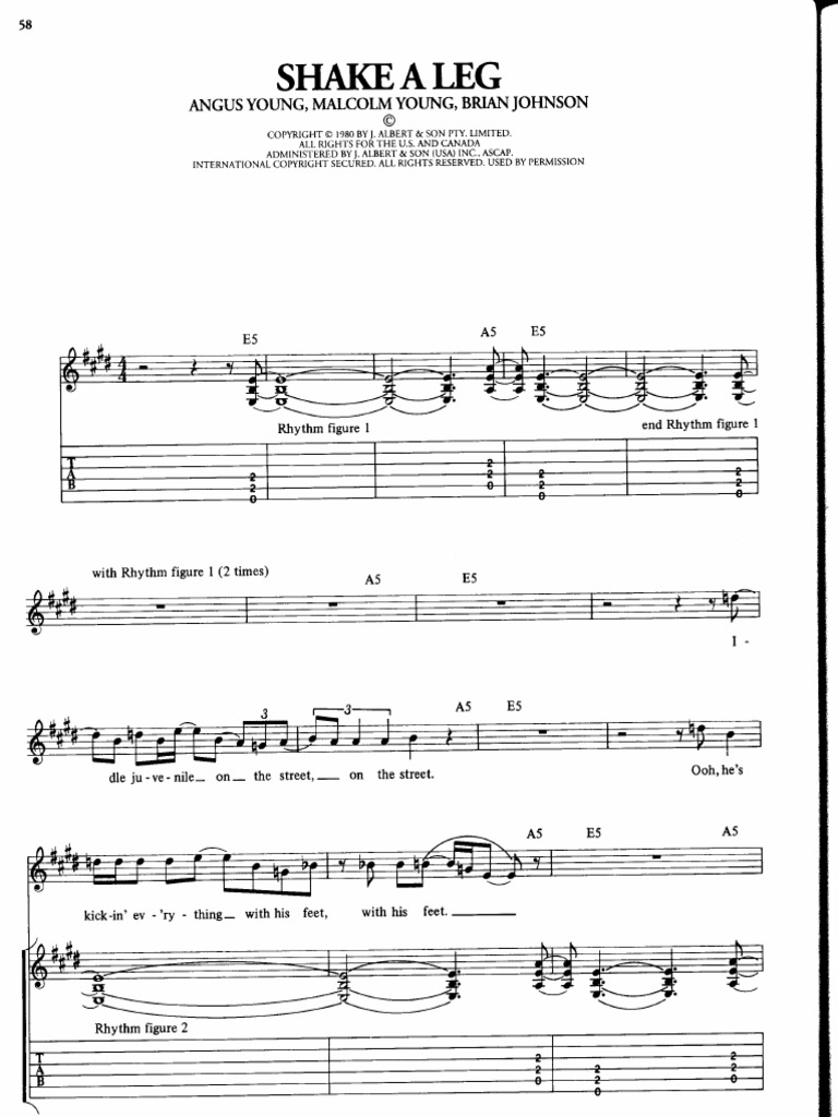 Acdc - Shake A Leg | PDF