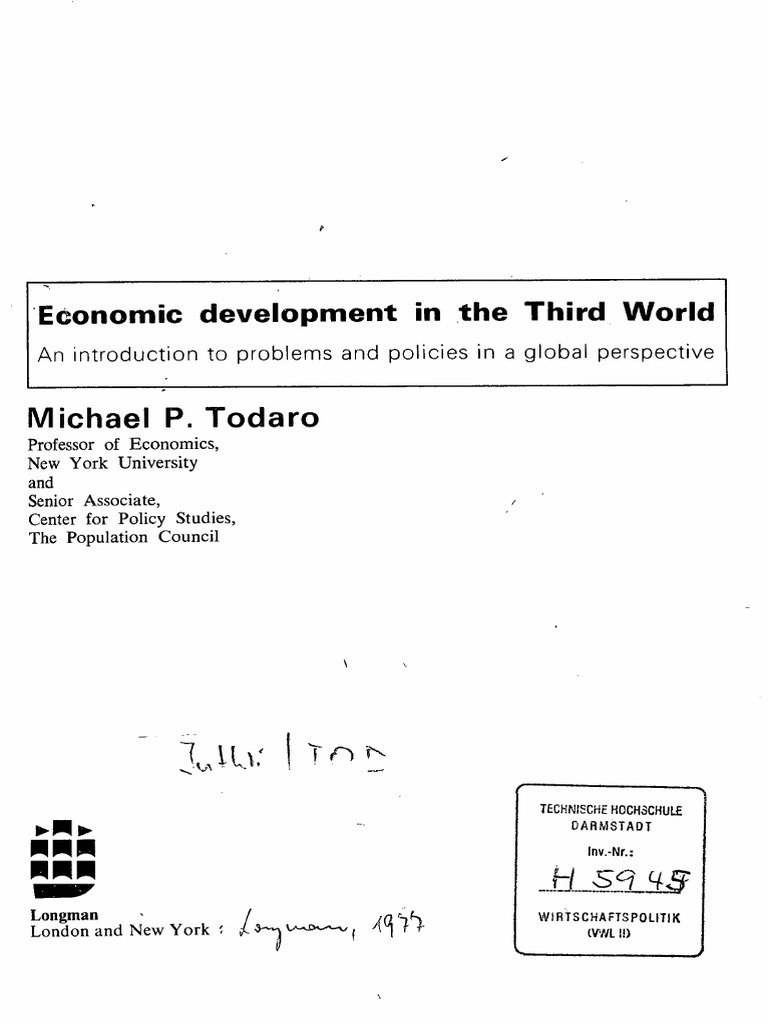 Todaro's Economic Development Insights | PDF | Economic Growth | Aids
