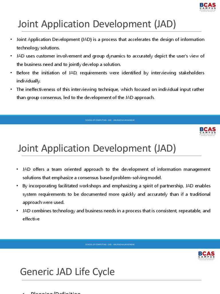 Joint Application Development JAD | PDF | Software Development ...