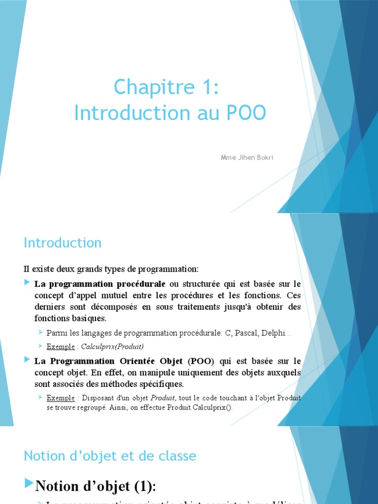 Chapitre 1 - Java | PDF | Classe (informatique) | Programmation orientée objet