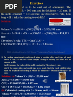 Solidification Time Calculations in Casting | PDF | Casting ...