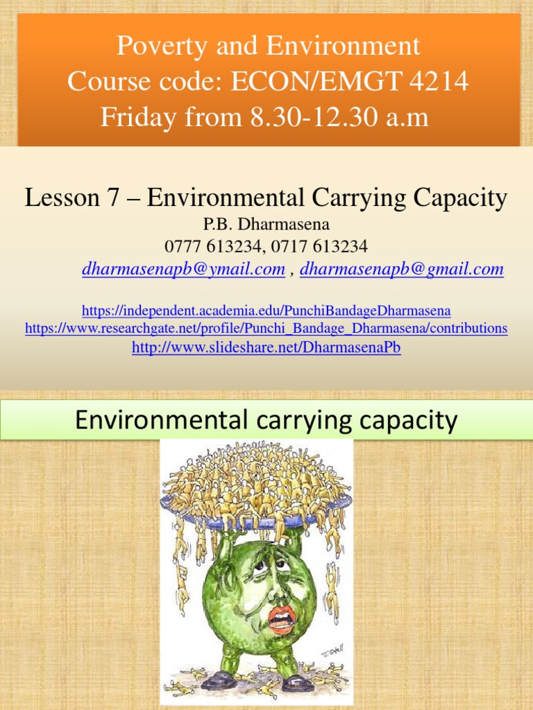 Environmental Carrying Capacity | PDF | Environmental Social Science ...