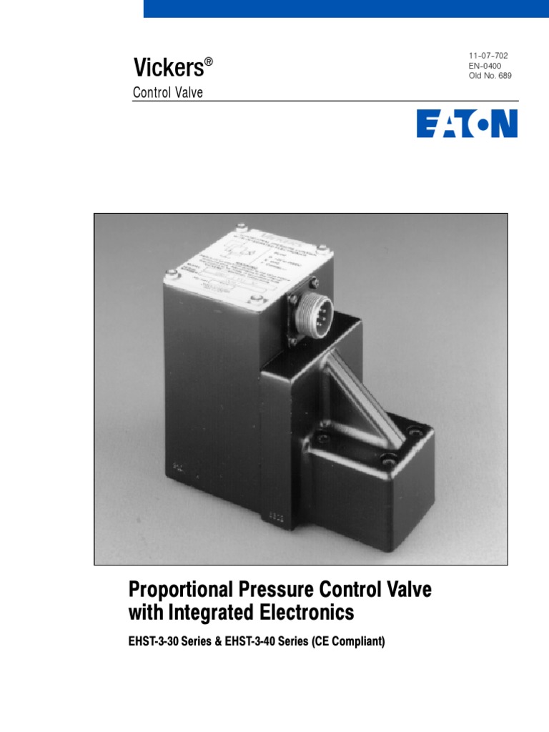 Vickers: Proportional Pressure Control Valve With Integrated Electronics | PDF | Electromagnetic ...