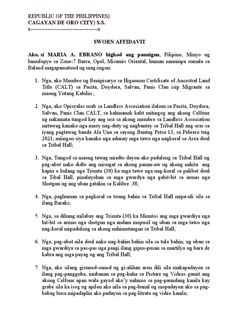 Affidavit | PDF