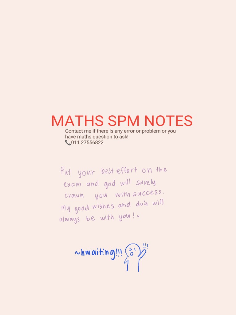 Maths SPM Notes | PDF