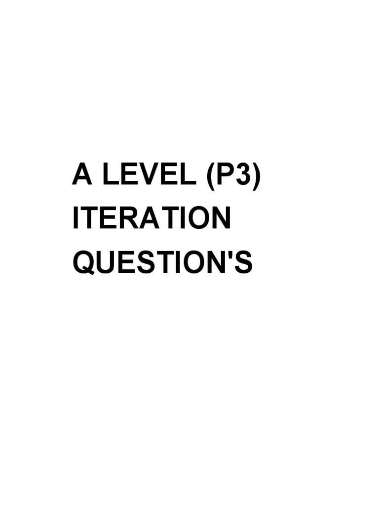 Iteration Question's | PDF | Circle | Pi