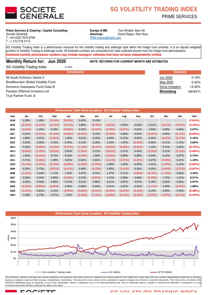 Hedge Fund Volatility Index Report | PDF | Investor | Commodity Futures ...