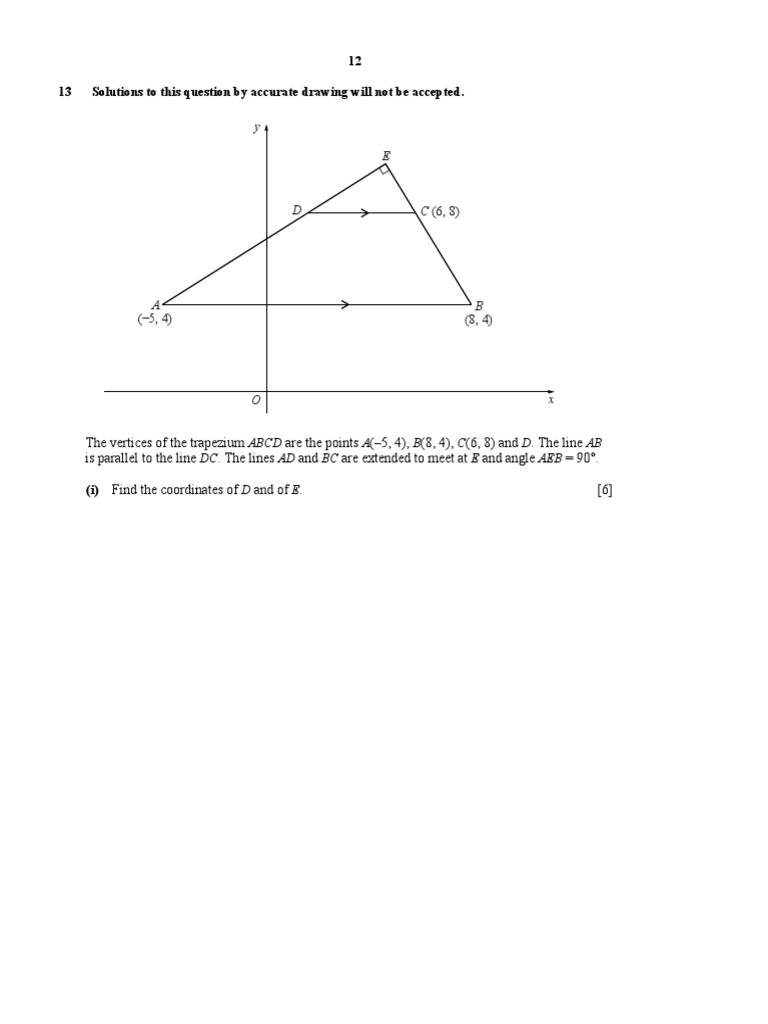 12 13 Solutions To This Question by Accurate Drawing Will Not Be ...
