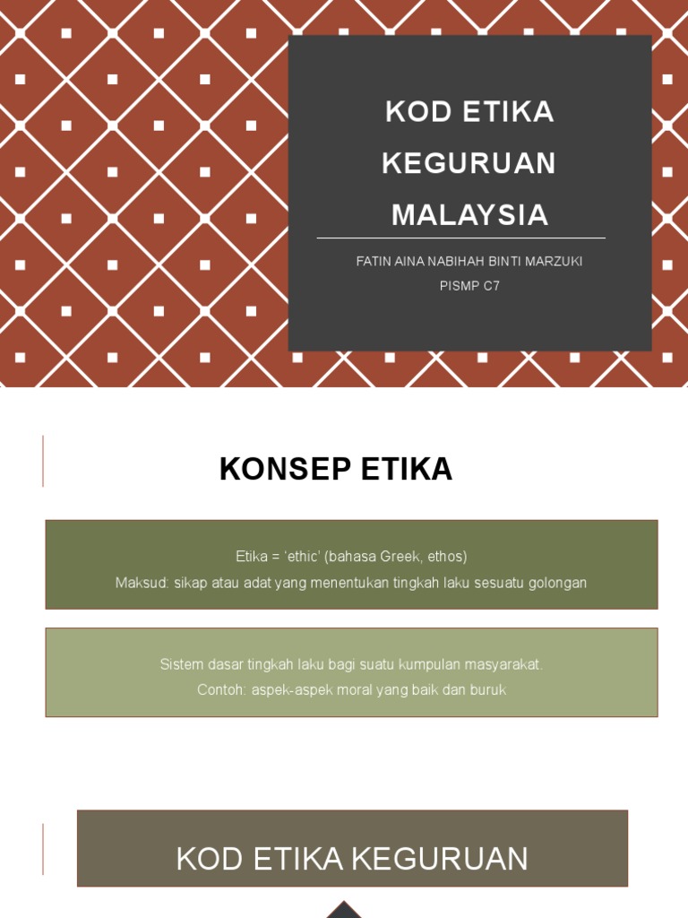Kod Etika Keguruan Malaysia | PDF