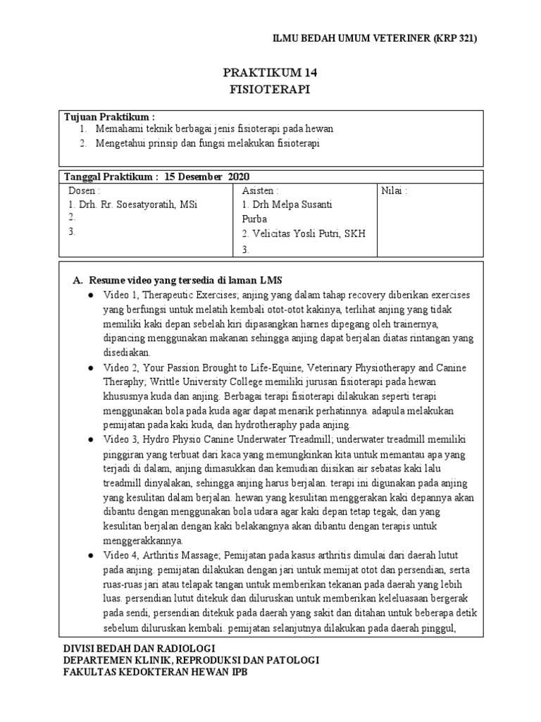 Reinhart Kurniawan M - B04180122 - Laporan Praktikum 14 | PDF | Kesehatan Holistik | Sains ...