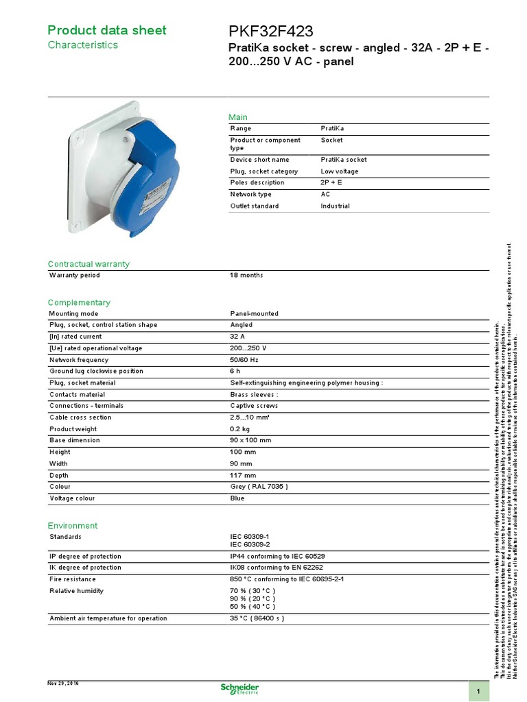 PKF32F423: Product Data Sheet | Download Free PDF | Ac Power Plugs And ...
