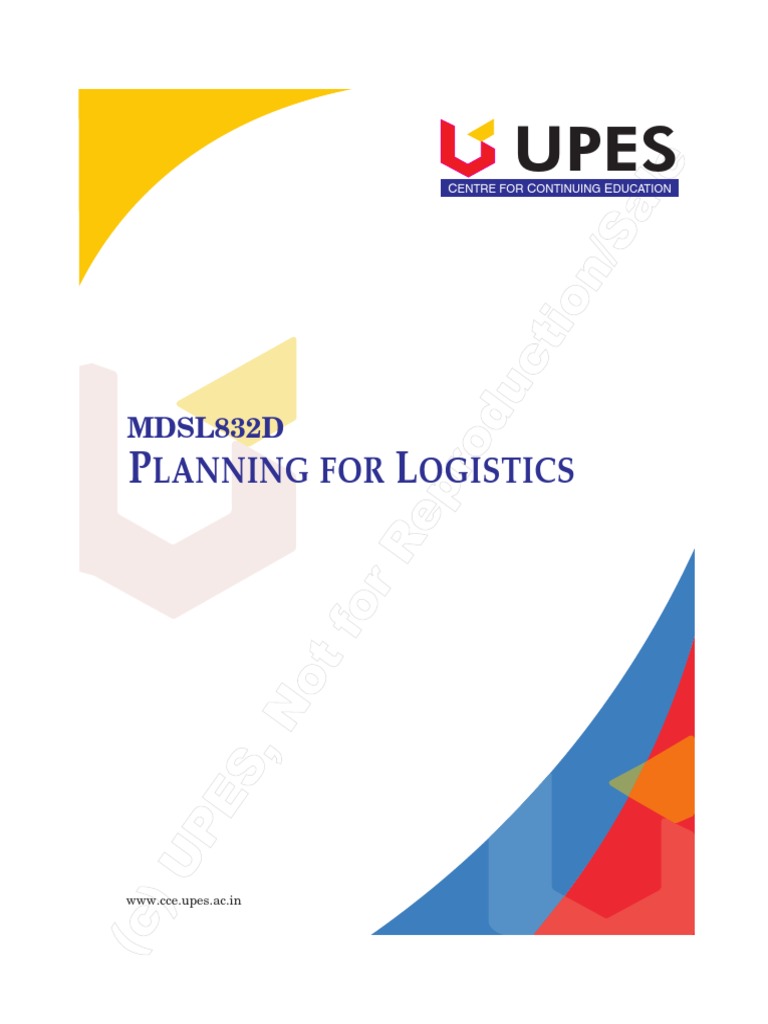Planning For Logistics - Sem 3 - MBA LSCM | PDF | Supply Chain ...