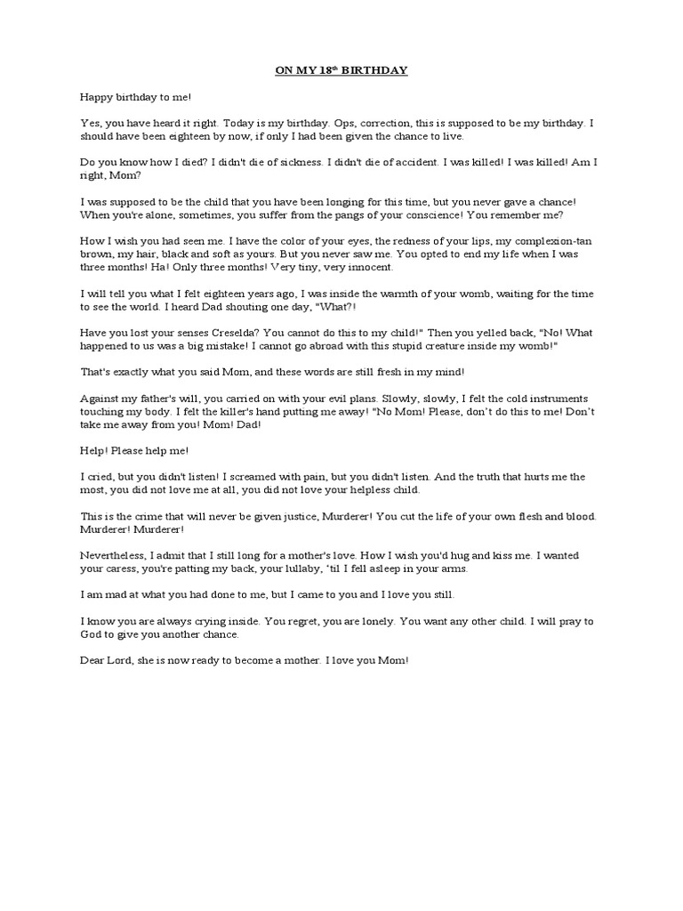 Declamation Speech | PDF