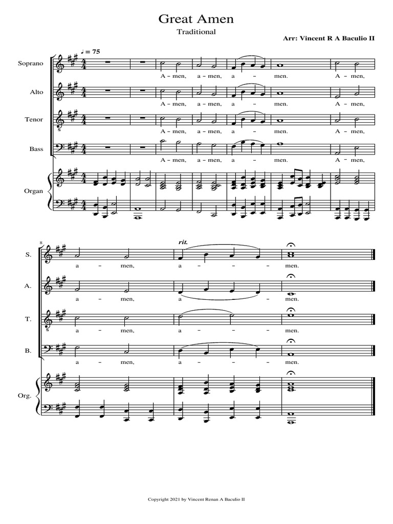 Great Amen: Traditional | PDF