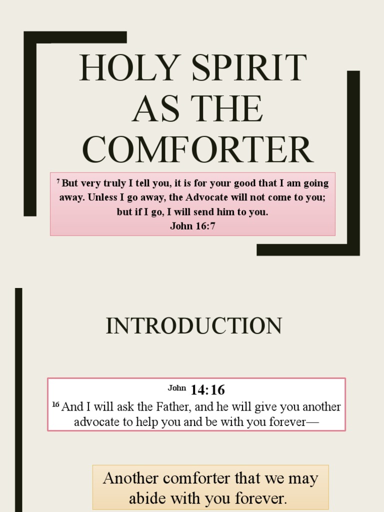 Holy Spirit As The Comforter | PDF | Acts Of The Apostles | Paul The ...