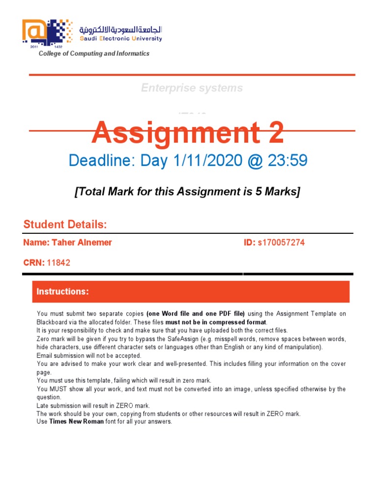 IT342 - Assignment 2 - Questions | PDF | Computer File | Information Technology