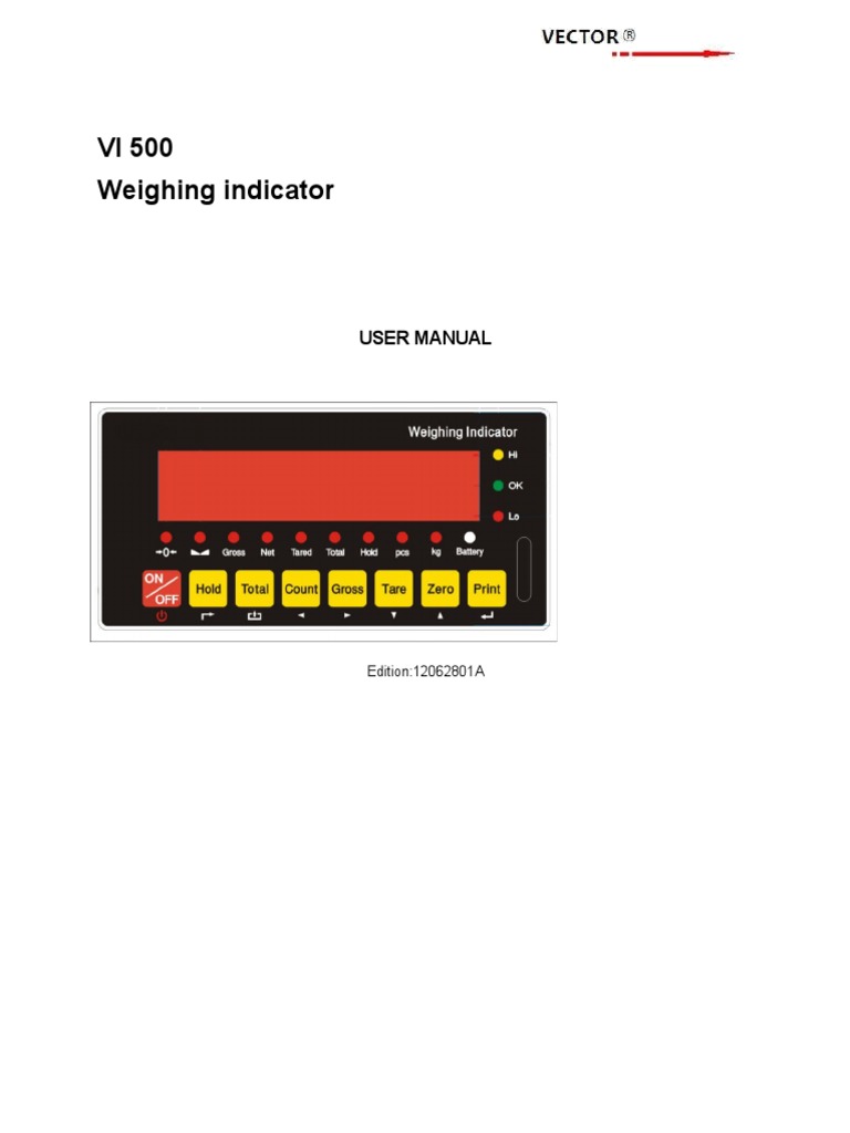 VI 500 Vector Indicator | PDF | Power Supply | Weight