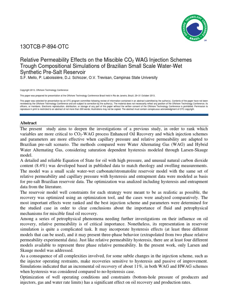 22 - Relative Permeability Effects On The Miscible CO2 WAG Injection ...