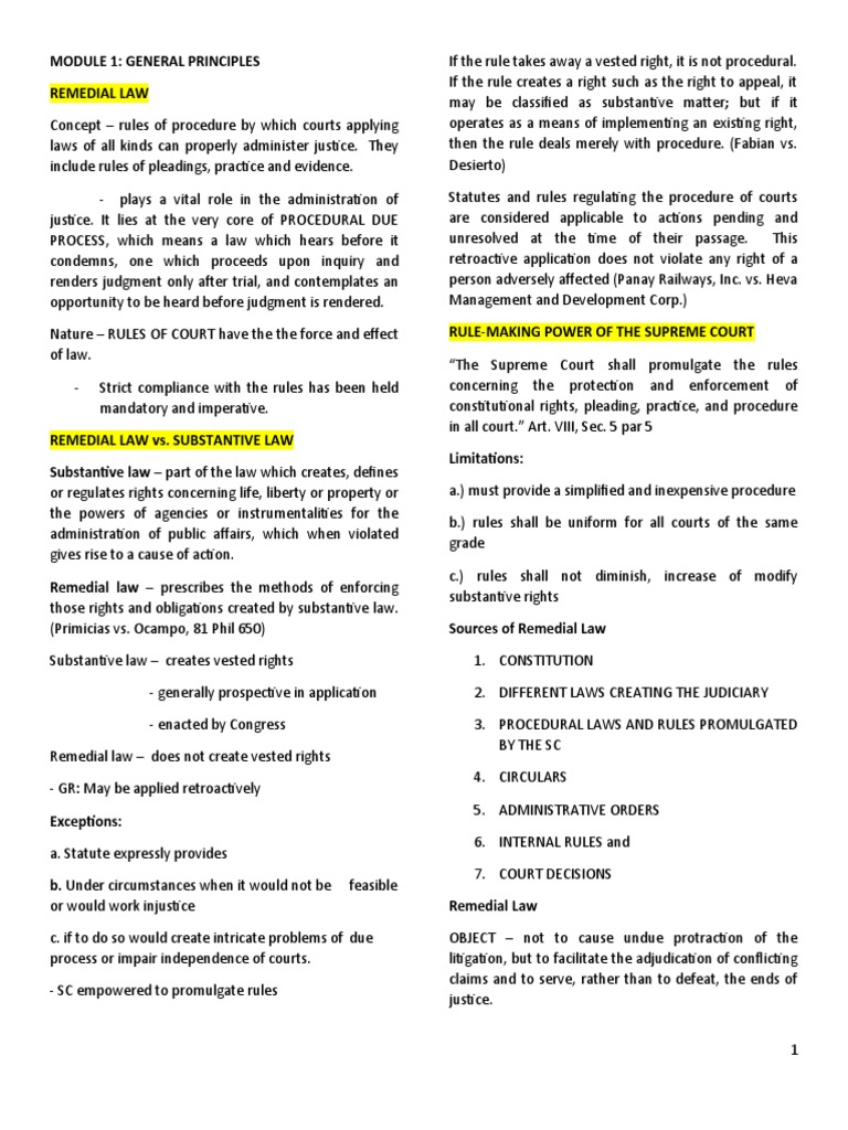 Understanding Remedial Law Principles | PDF | Jurisdiction | Appeal