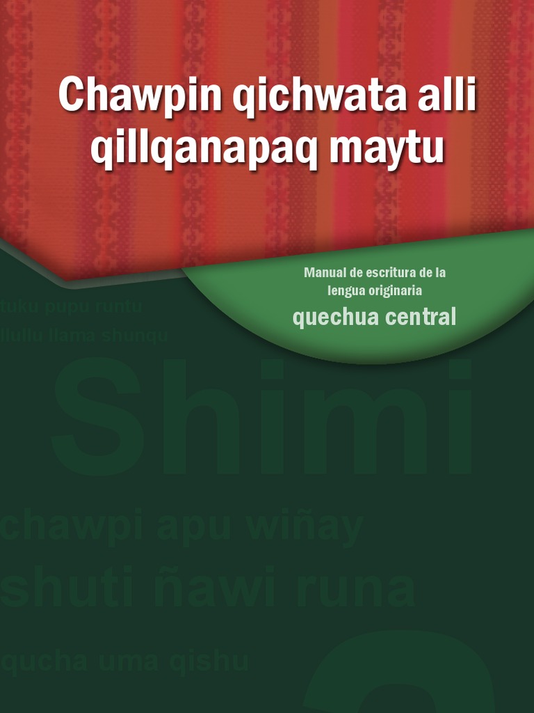 Manual de Escritura Quechua Central | PDF | Dialecto | Escritura