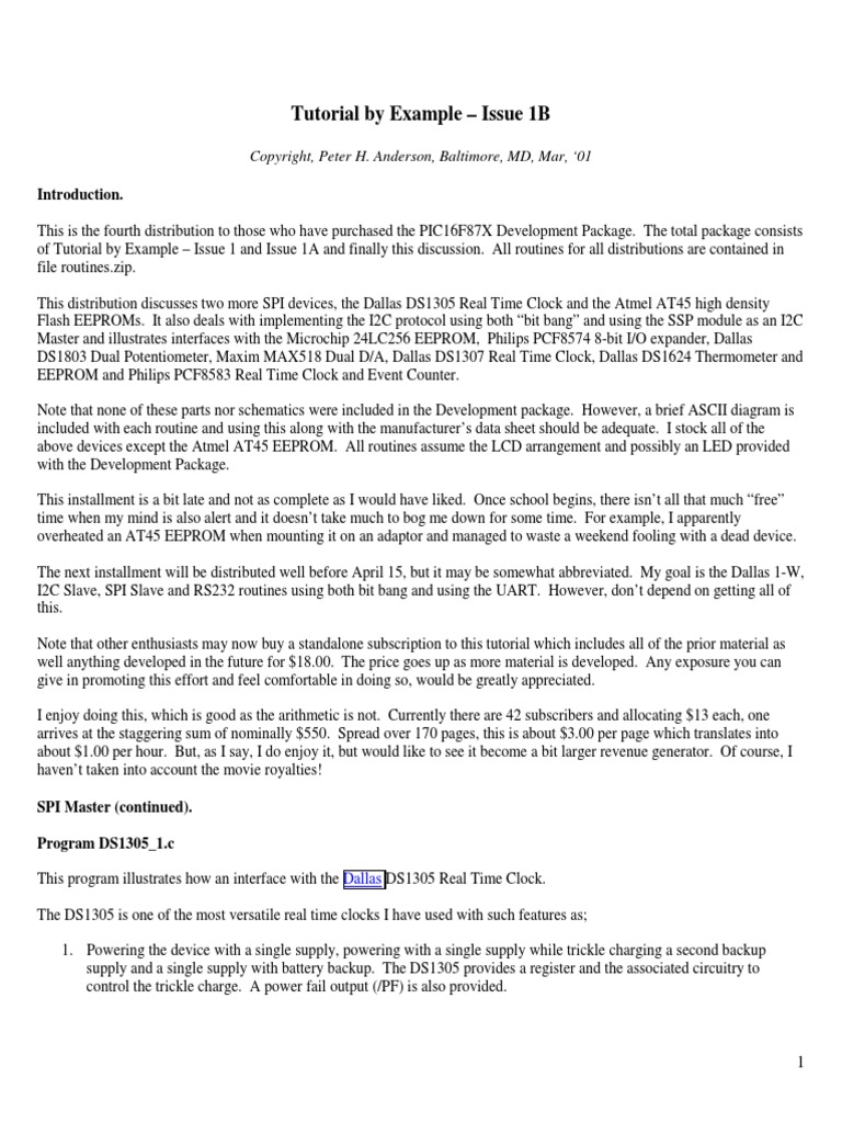 PIC16F87X Tutorial - 1B | PDF | Computer Data | Electronics