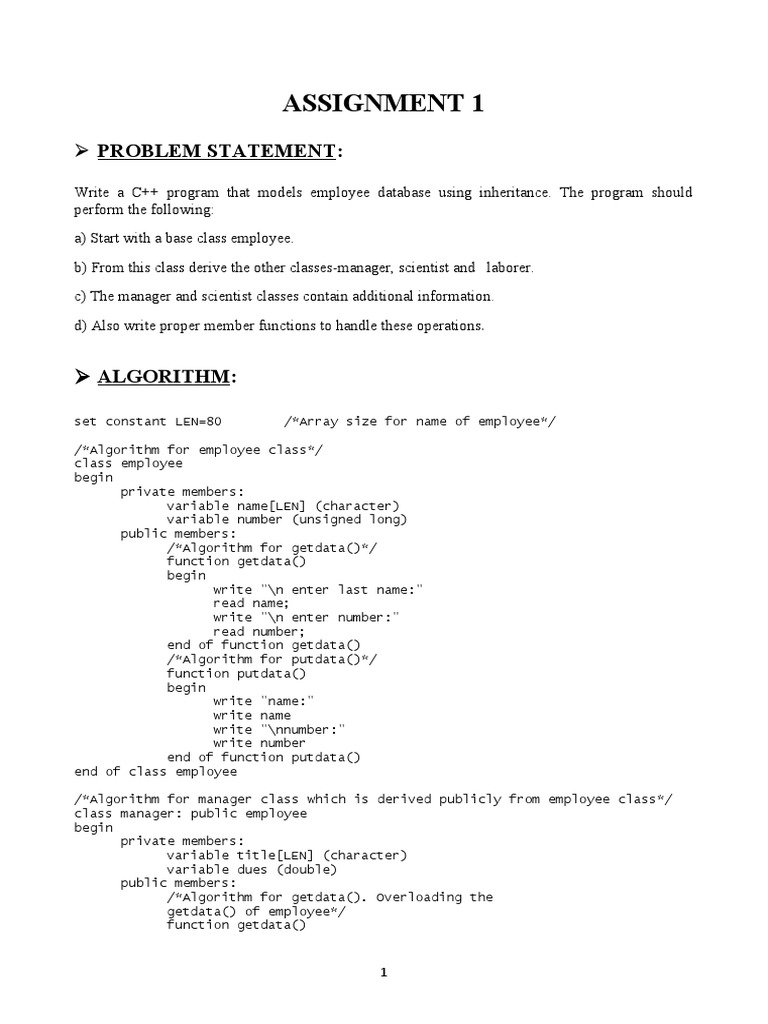 Assignment 1: Problem Statement | PDF | Fraction (Mathematics) | Subroutine