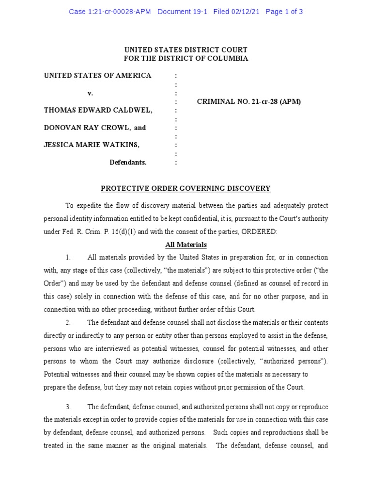 Proposed Protective Order | PDF | Discovery (Law) | Common Law