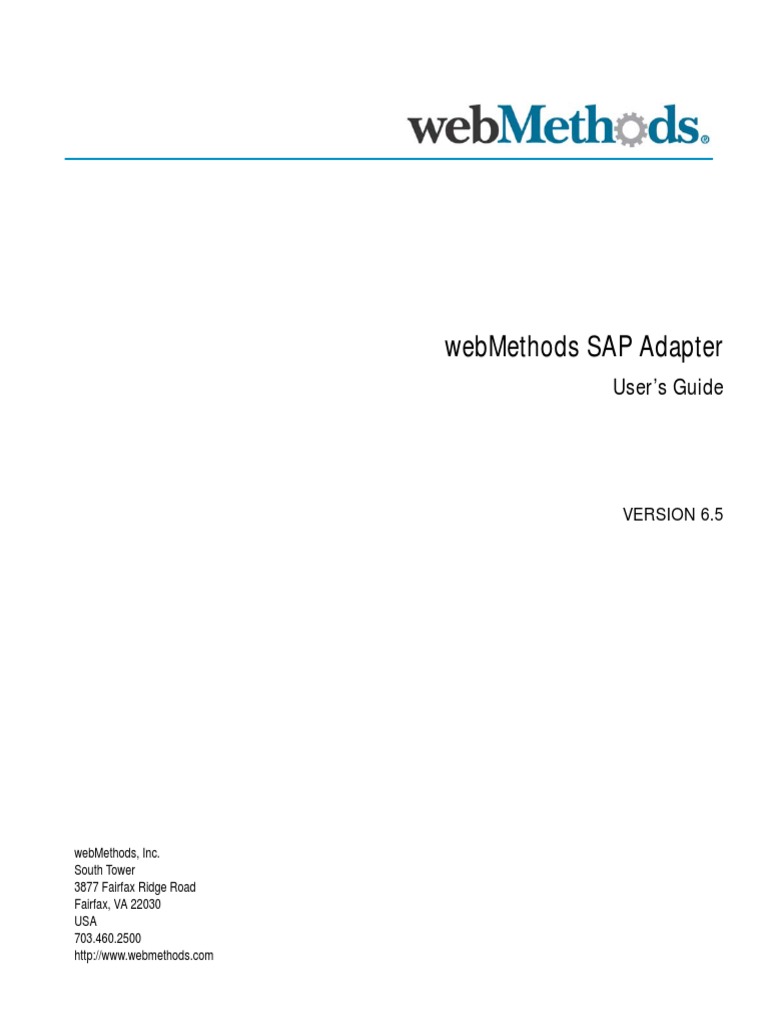 Webmethods Sap Adapter Users Guide Software Ag Documentation Pdf Java Programming