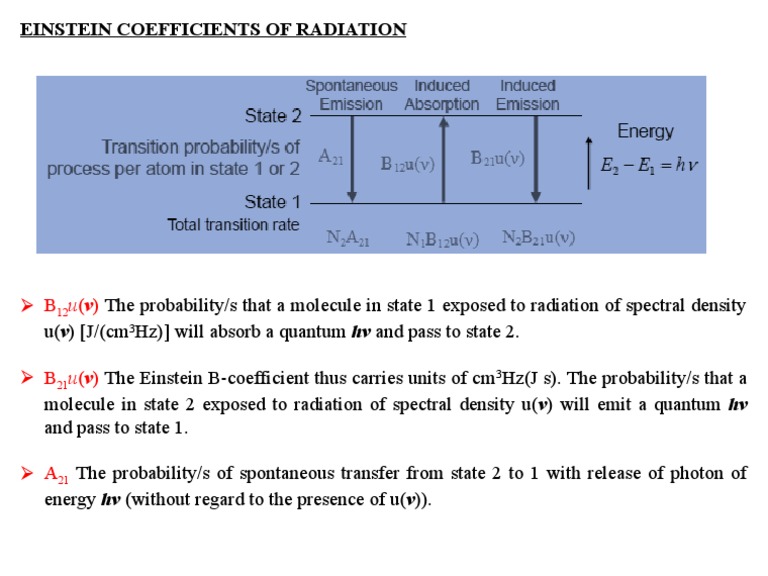 Einstein Coefficients Explained | PDF