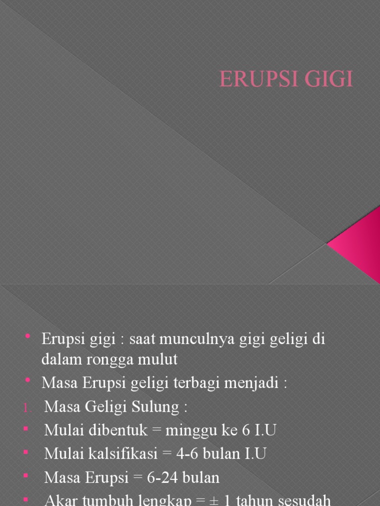 3 Erupsi Gigi | PDF
