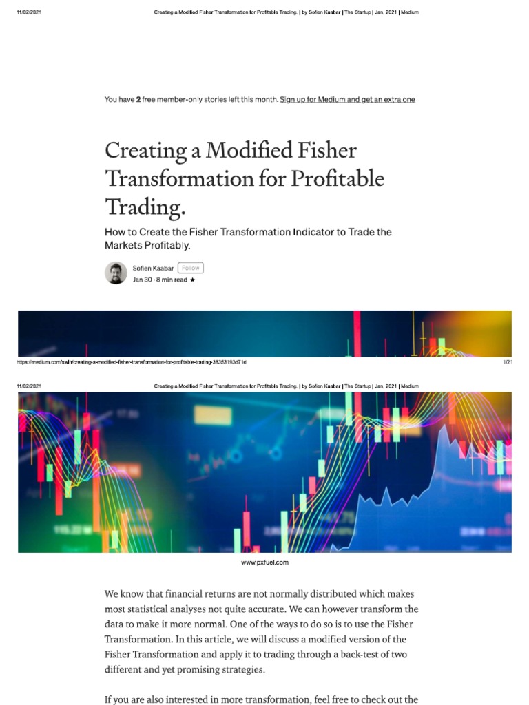Creating A Modified Fisher Transformation For Profitable Trading. | PDF