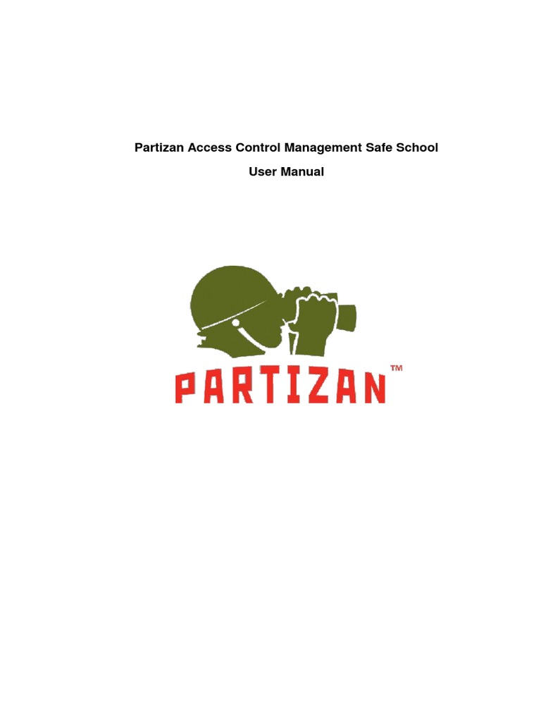 Partizan Access Control Management Safe School User Manual | PDF ...