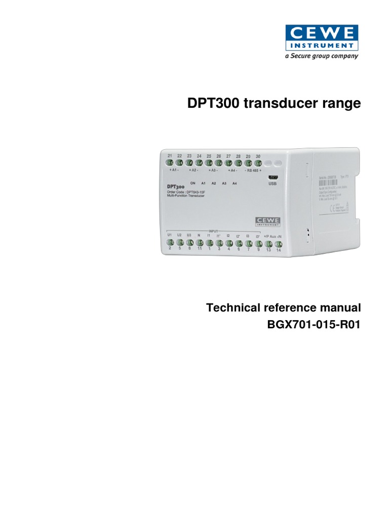 CEWE DPT300 Transducer Range User Manual | PDF | Electromagnetism ...