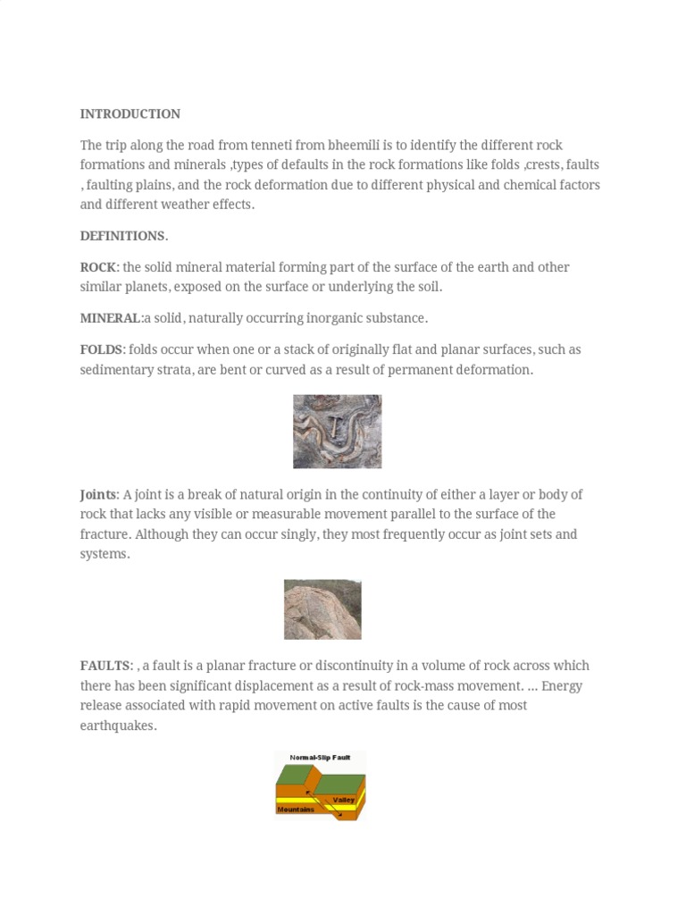 Geology Basic Observations | PDF | Rock (Geology) | Fault (Geology)