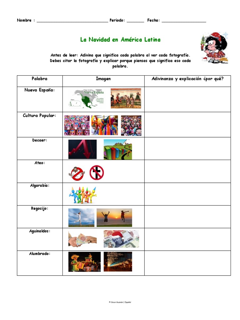 La Navidaden Latinoamerica Cuba Mexico Colombia Spanish Listening ...