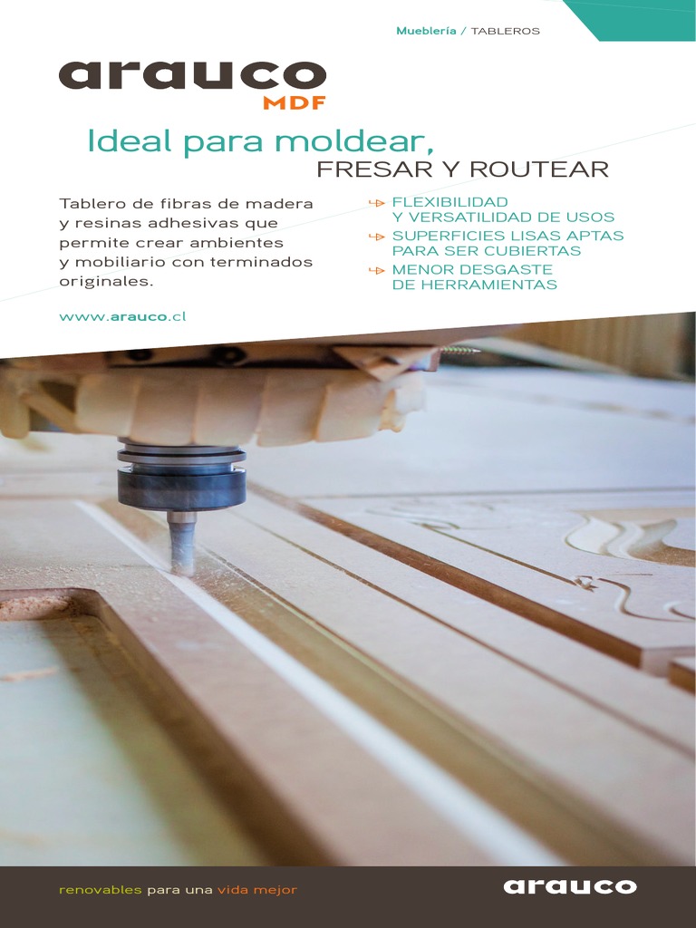 Ficha Tecnica MDF Arauco Nacional | PDF | Tornillo | Madera