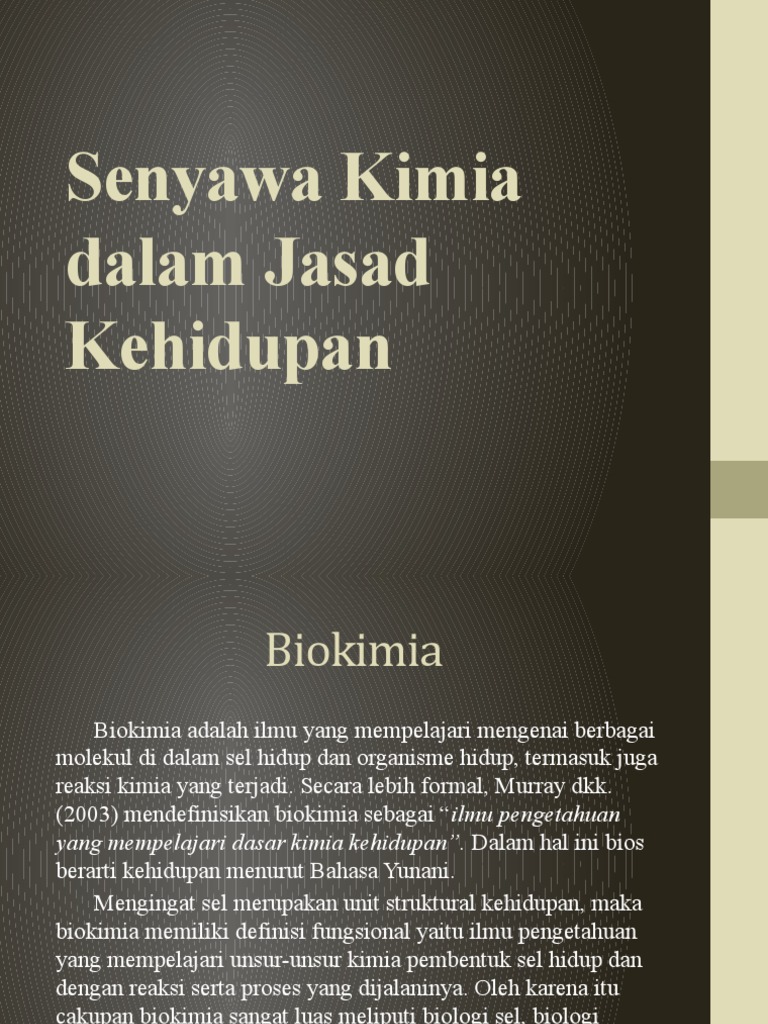 Senyawa Kimia Dalam Kehidupan Kel4 | PDF