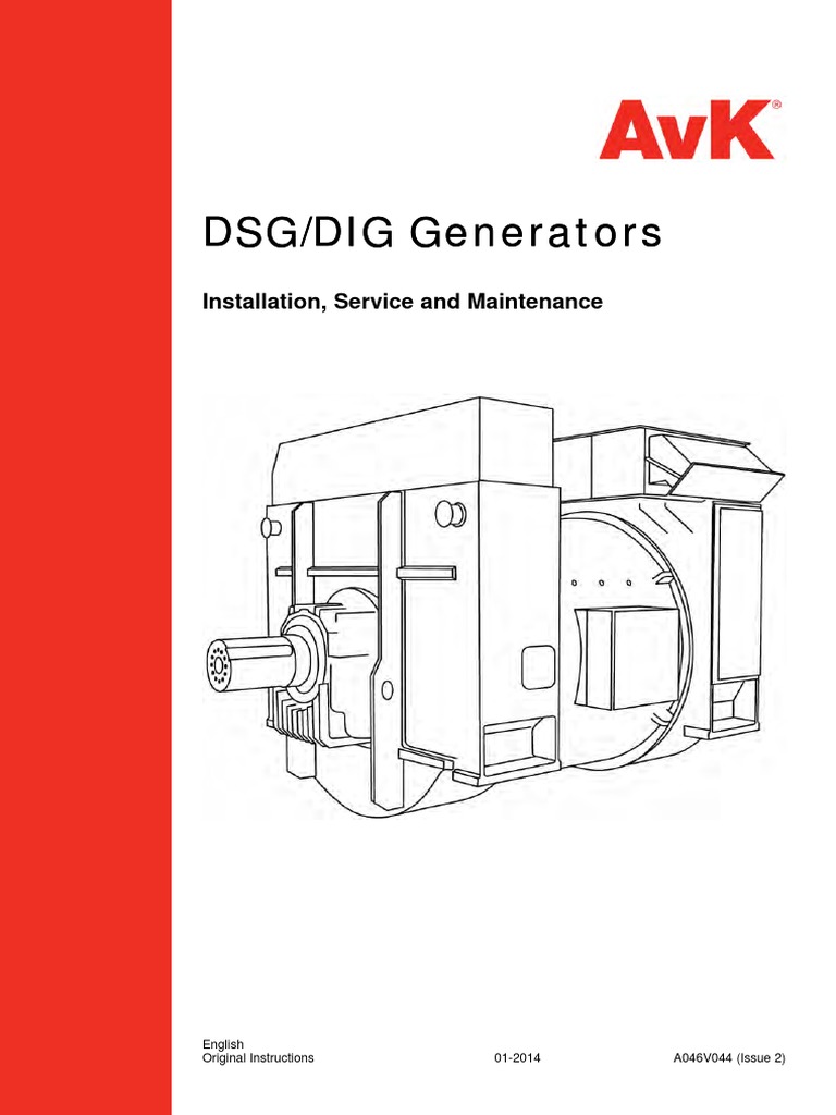 AVK DSG DIG Generators | PDF | Electrical Wiring | Bearing (Mechanical)