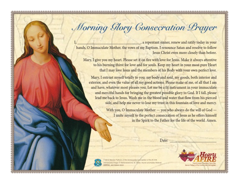 33 Days To Morning Glory Consecration Prayer | PDF