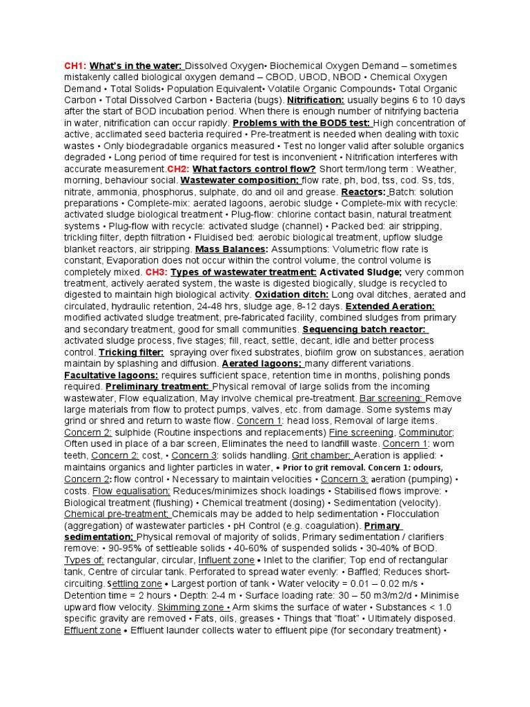 Wastewater Exam | PDF | Sewage Treatment | Water Purification