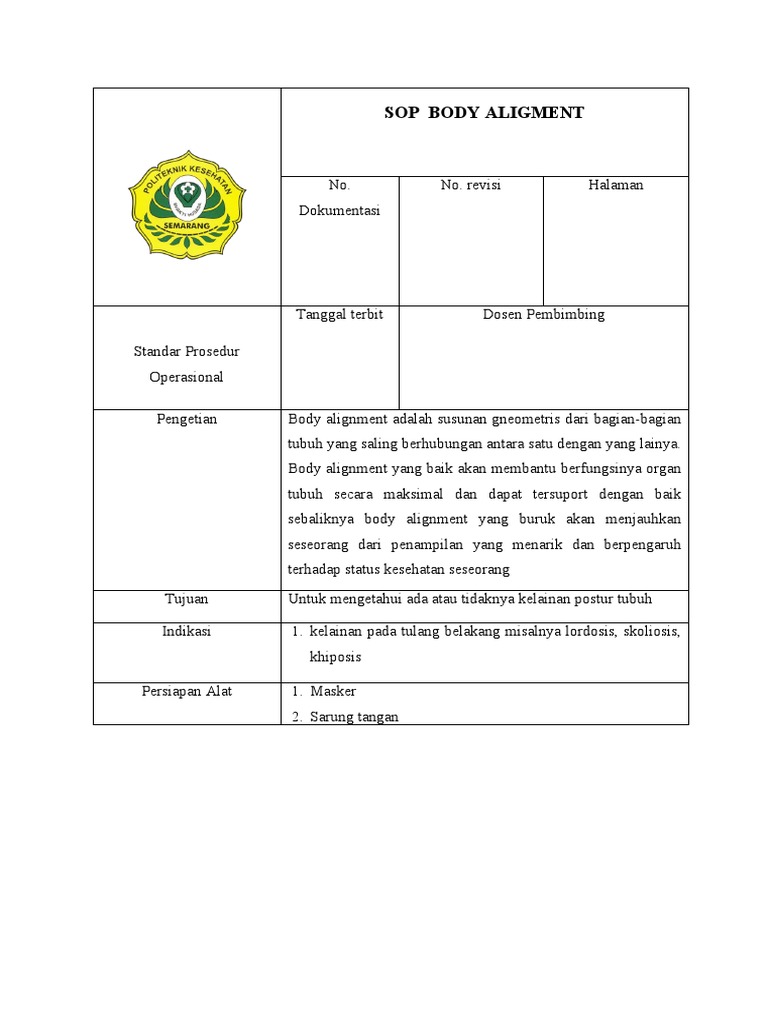 Sop Body Aligment | PDF