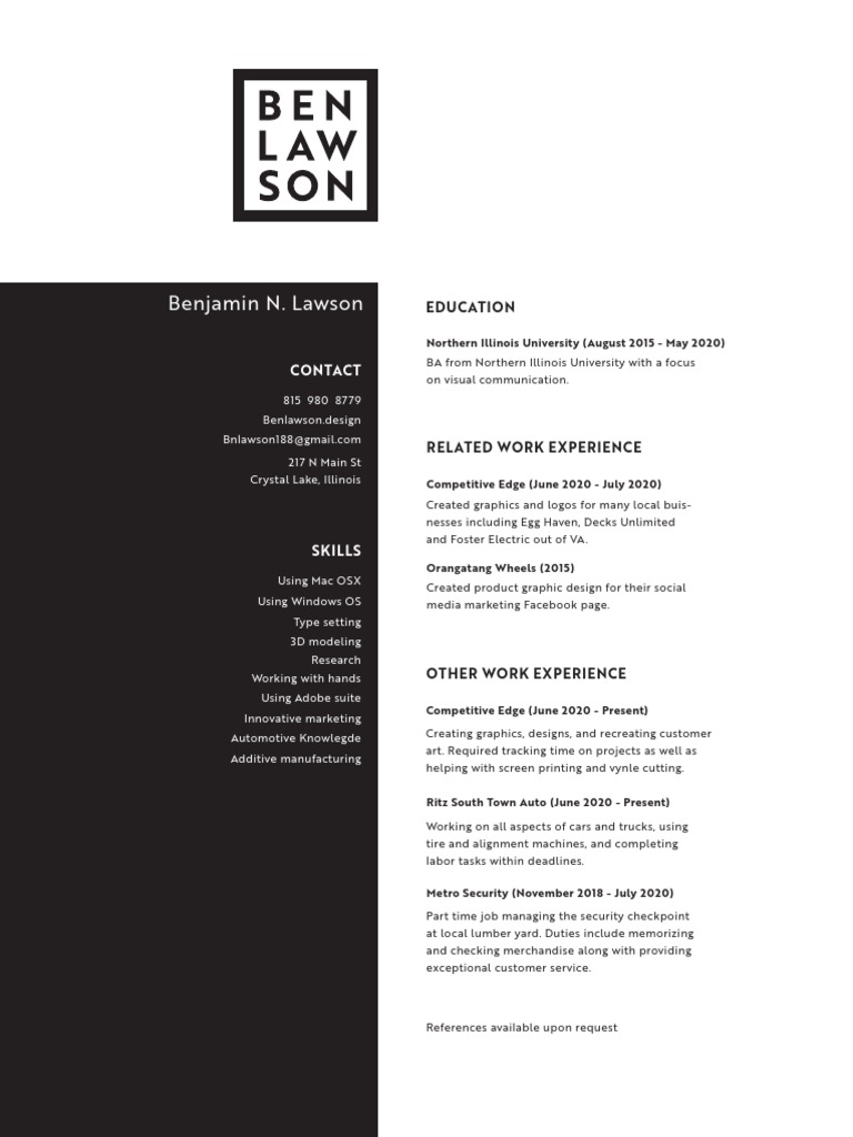 Ben Lawson Resume | PDF