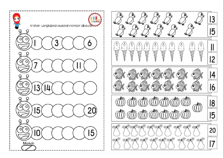 Latihan Nombor 1-20 | PDF