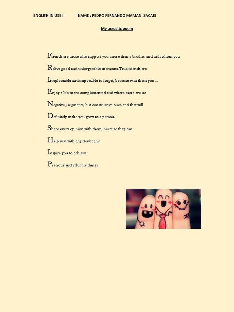 Acrostic Poem & Reflections | PDF