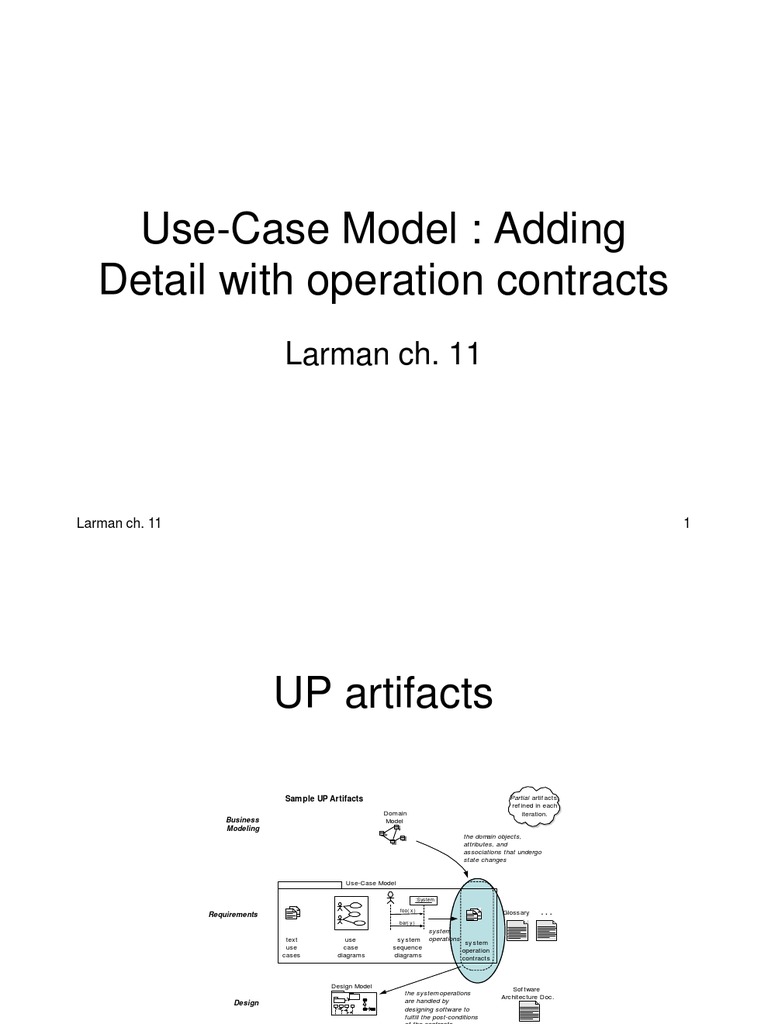 Defining System Behavior: Operation Contracts Add Detail to the Use ...
