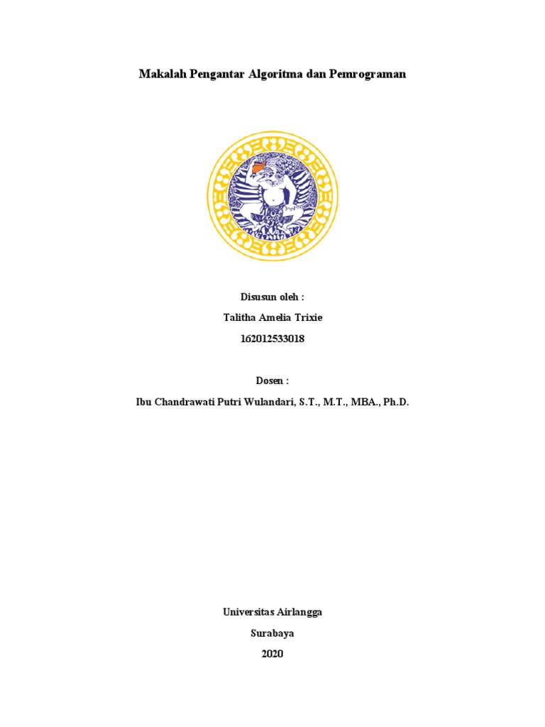 Makalah Pengantar Algoritma Dan Pemrograman | PDF